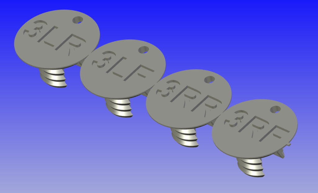 Car wheel tag set #3 Autorad Schild Nummer 3 by GeertL | Download free ...