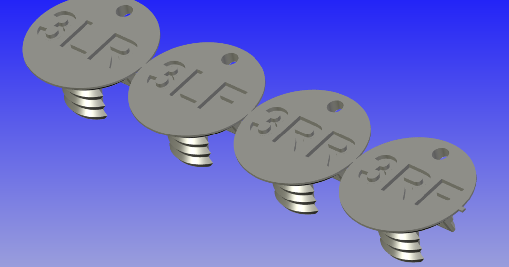 Car wheel tag set #3 Autorad Schild Nummer 3 by GeertL | Download free ...