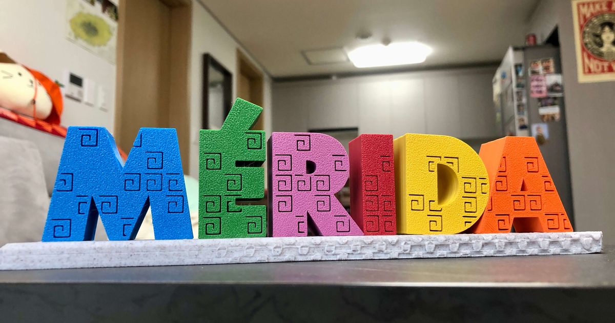 MERIDA letters in Yucatan by Dany Sánchez | Download free STL model ...