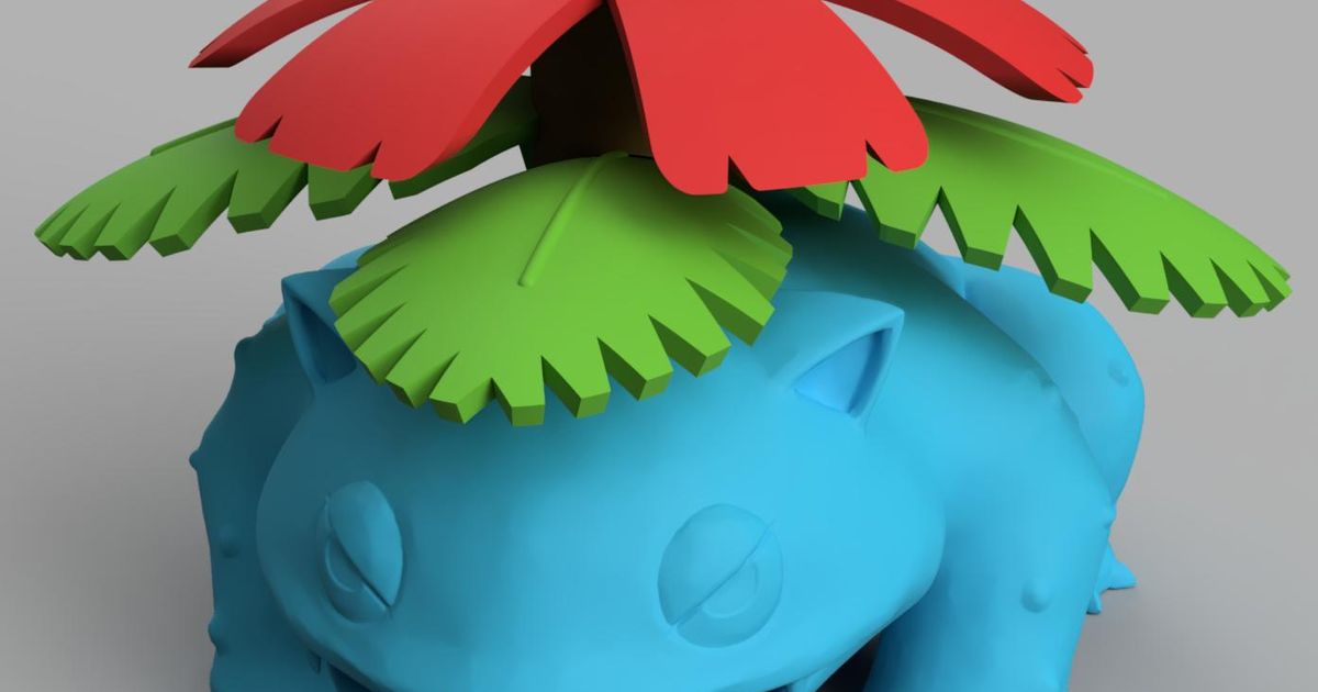 Venusaur - modular for easier print (Venusaur - modulární pro snazší ...