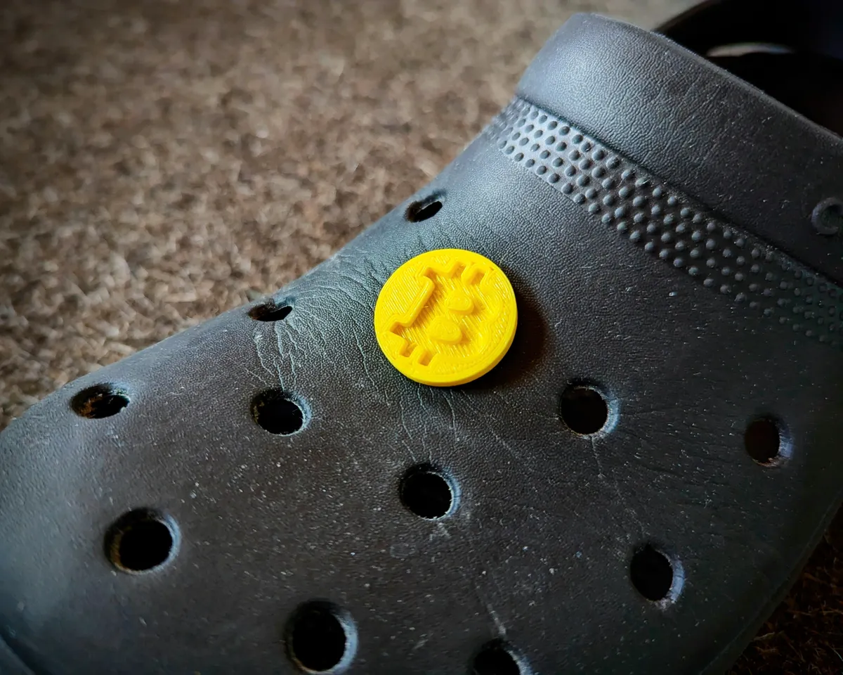 Bitcoin Crocs Charm by nyknyc | Download free STL model | Printables.com