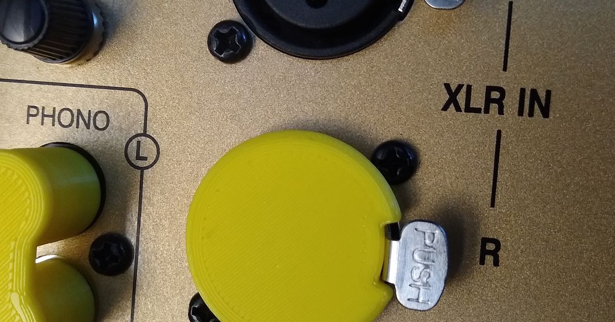 XLR Jack Cover (FreeCAD) by NUeB | Download free STL model | Printables.com