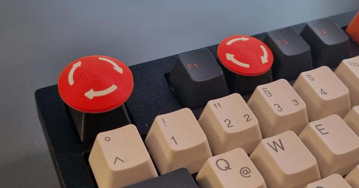 Emergency Stop Row 1 Keycap Cherry Style par CptZipp | Téléchargez ...