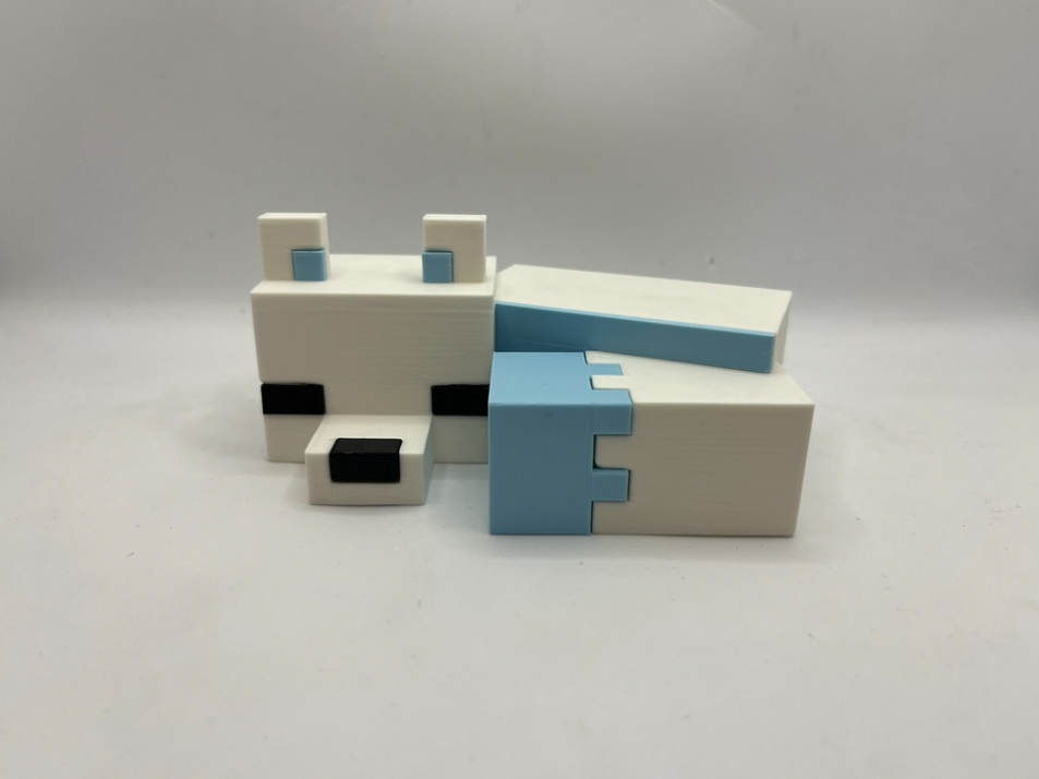 Sleeping Arctic Fox - Minecraft by Prusa.printer | Download free STL ...