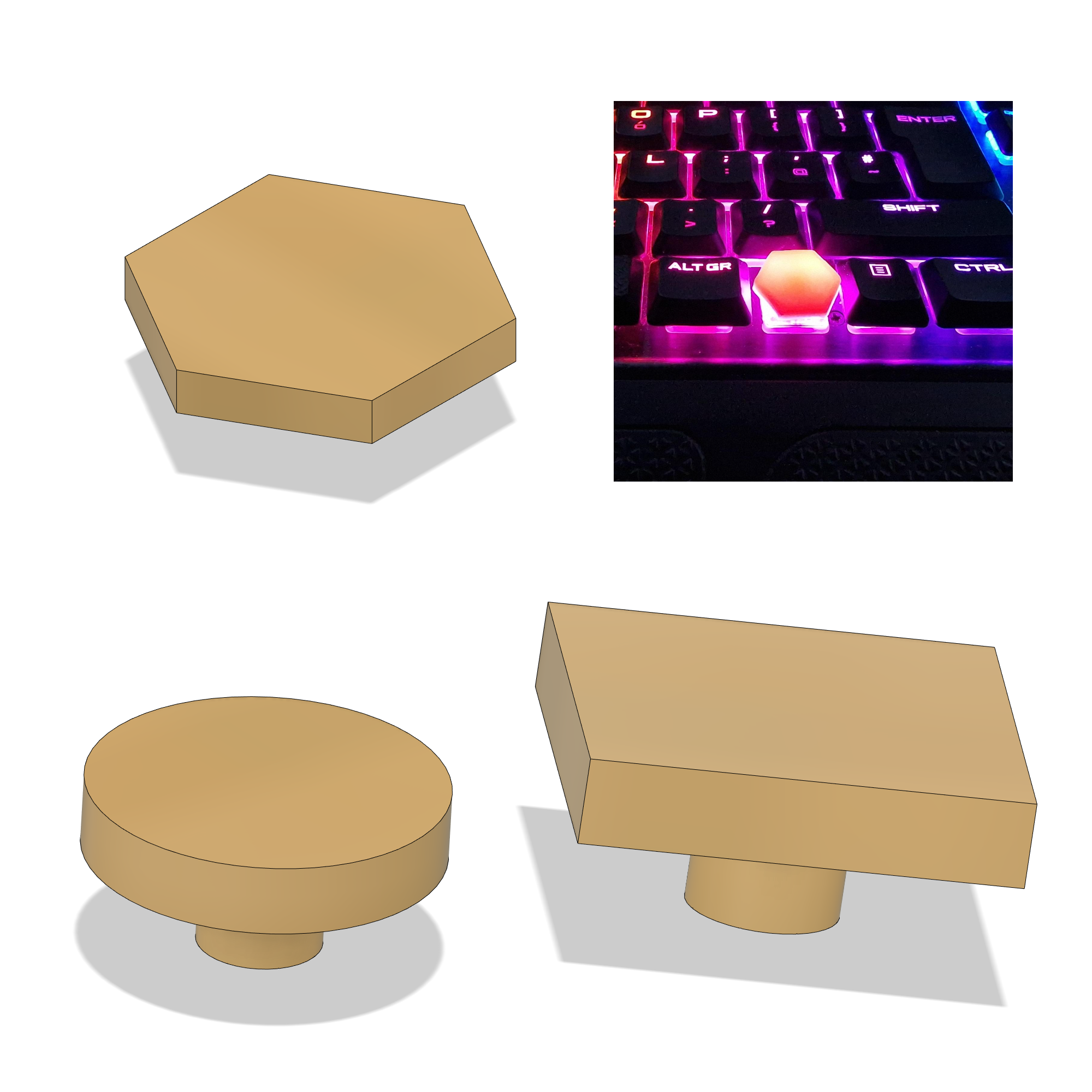 Geometric Shape - Cherry MX LP Keycaps by pankomputerek | Download free ...