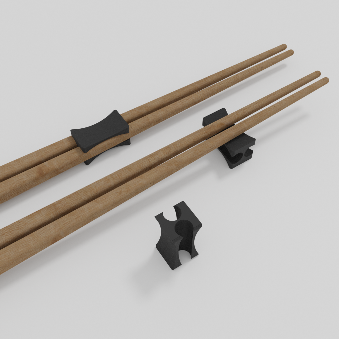 Minimal Chopstick Cuff Holder and Rest by Asphalt3D | Download free STL ...