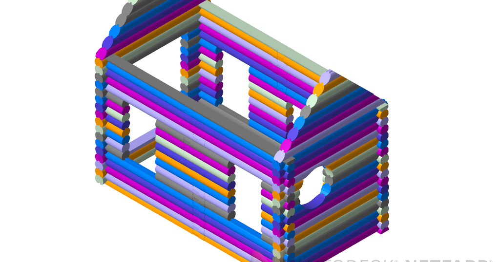 LOG HOUSE 2 by theidd | Download free STL model | Printables.com