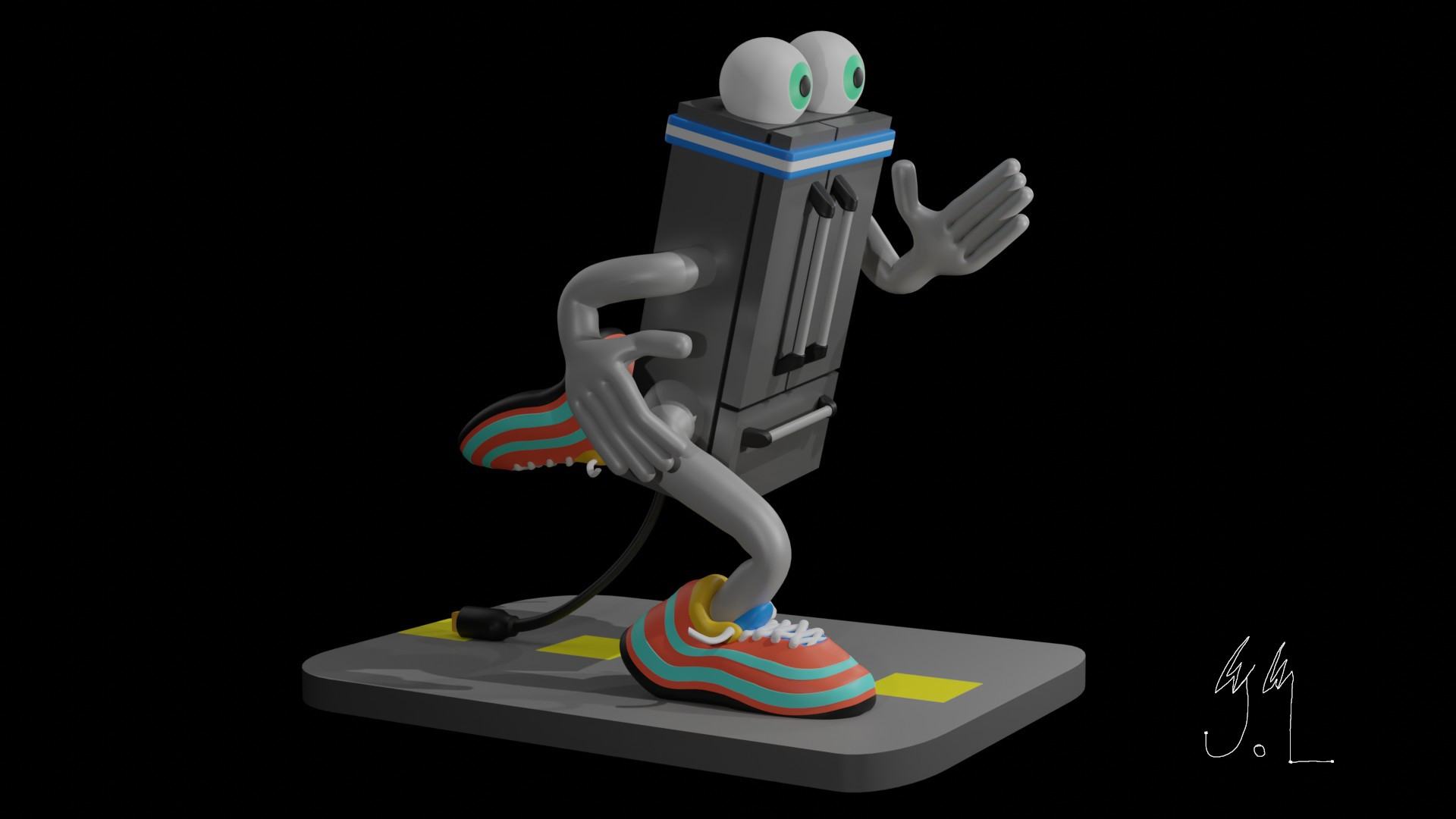 The Running Refrigerator by Scenestruck Art | Download free STL model ...