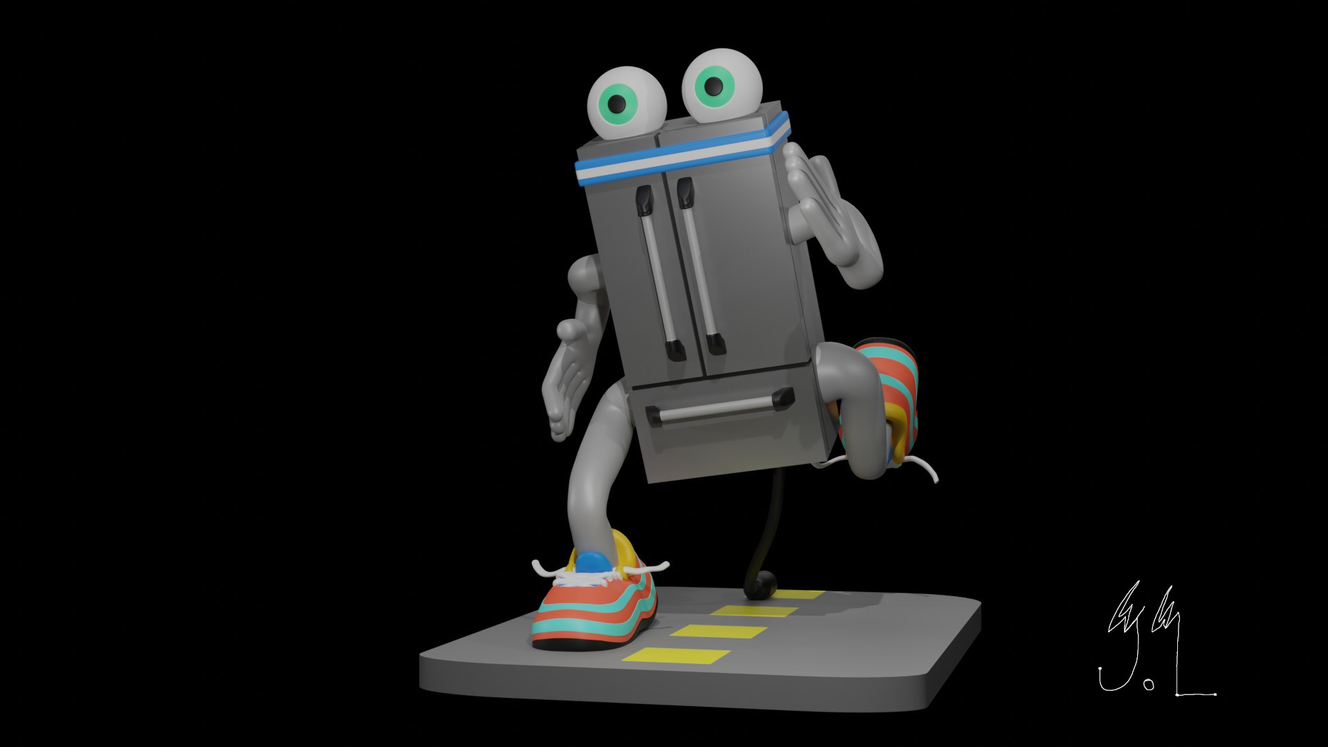 The Running Refrigerator by Scenestruck Art | Download free STL model ...
