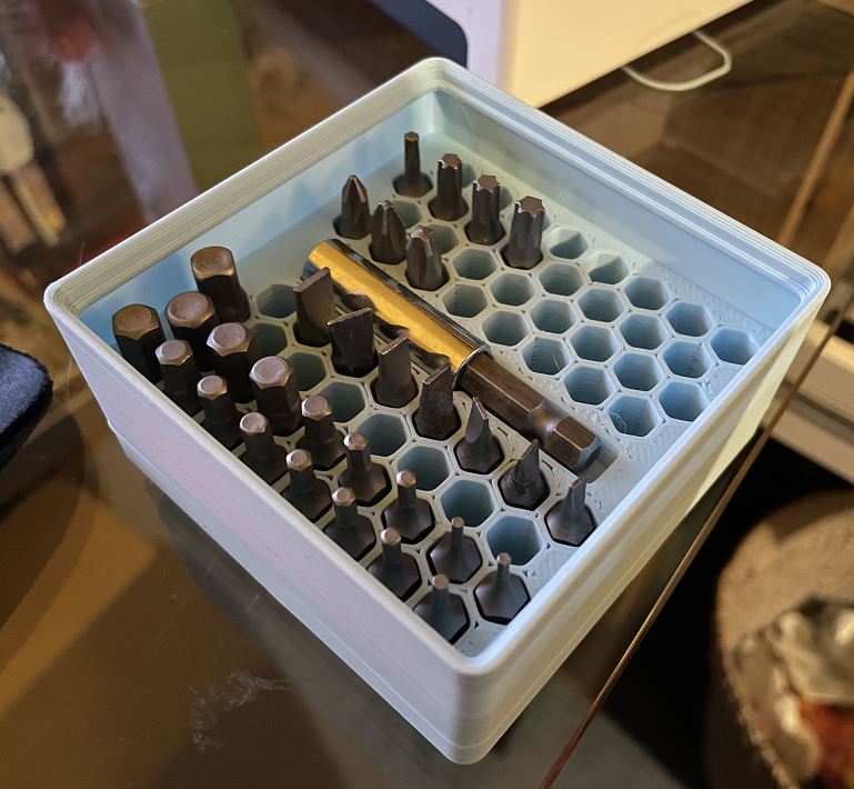 Gridfinity 2x2 screwdriver hex bit holder stackable version by Jake | Download free STL model ...