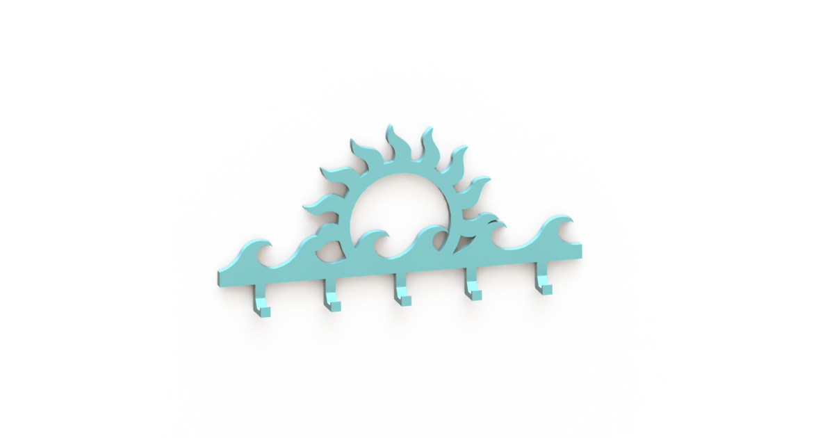Ocean Sun Key Holder by Kaaaaaaaaaal | Download free STL model ...