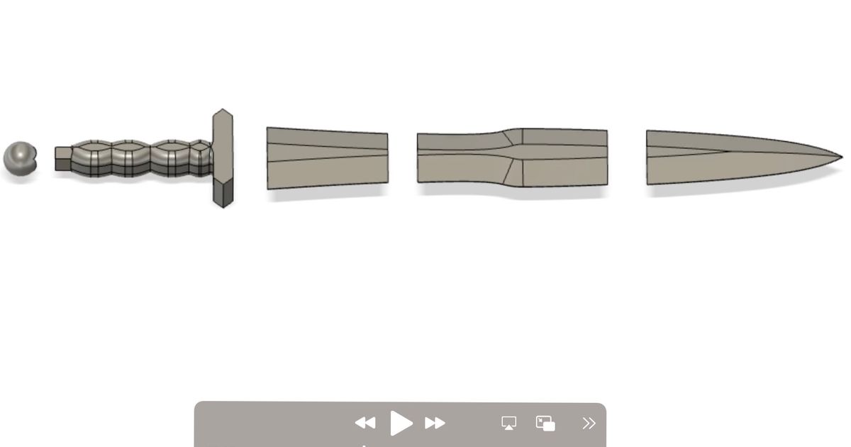 Pugio Roman Dagger by Elijah | Download free STL model | Printables.com