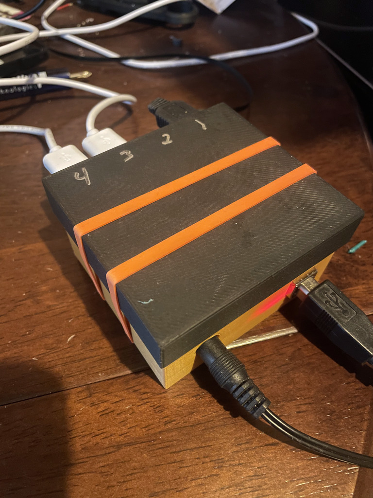 Case for 4-channel USB relay and USB power connections by Nem ...