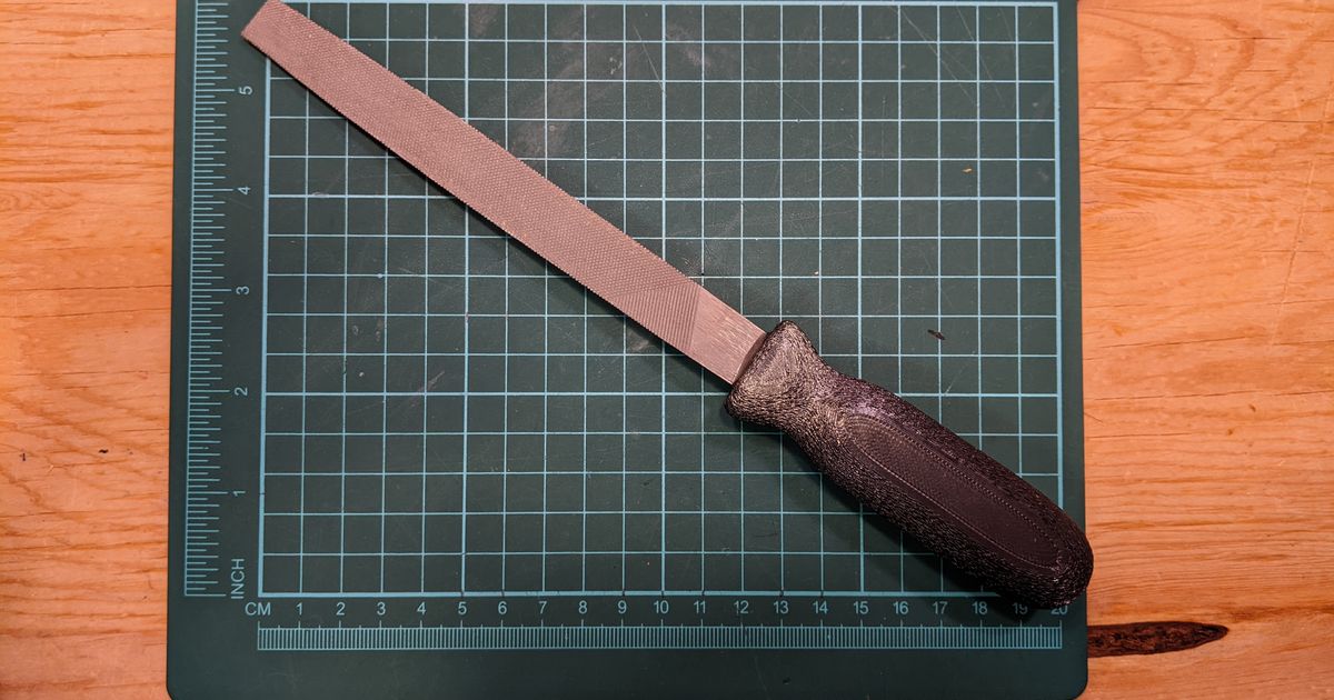 File Handle for 6 Inch Half-Round File by Paul | Download free STL ...