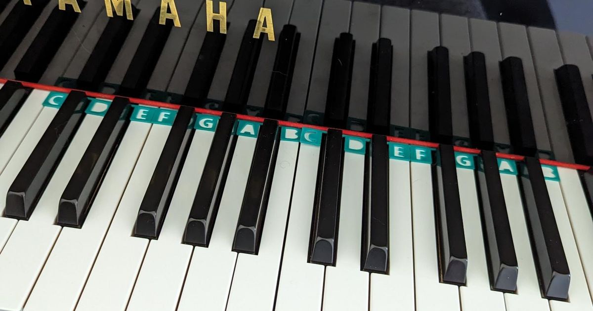 Piano Key Helper / Label by Blue Wizard | Download free STL model ...