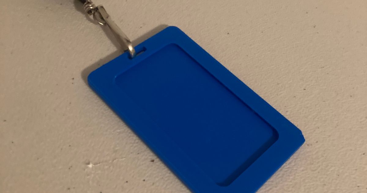 Lanyard ID Card Holder by Mentyes | Download free STL model ...