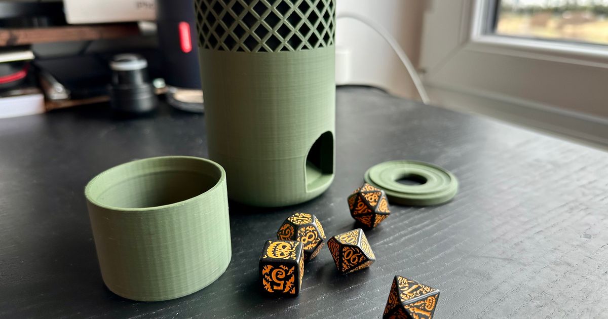 Geometric dice tower and storage by Dogwood Fire | Download free STL ...