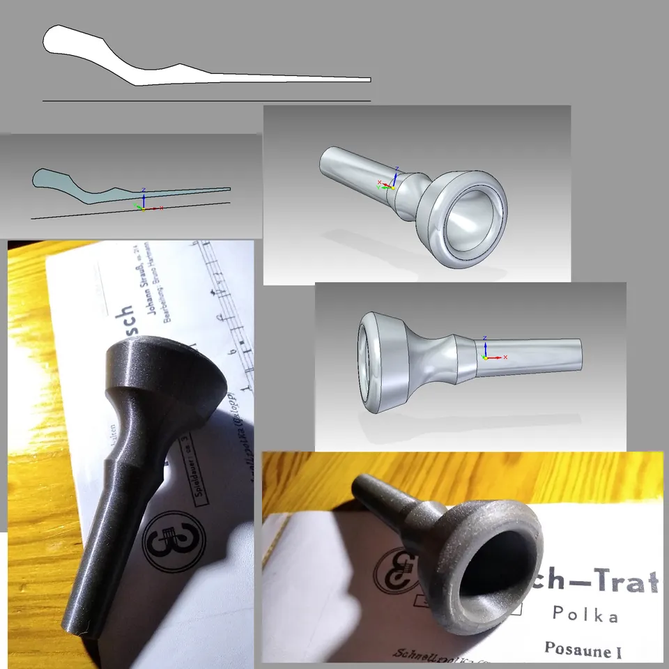 Trombone Mouthpiece by Bartosz Niedziałkowski | Download free STL model ...