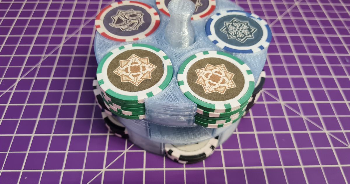 poker chip holder - carousel for Arkahm Horror LCG tokens by Branislav ...