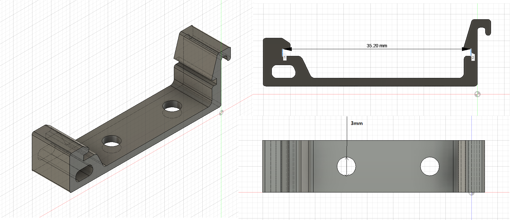 DIN 35mm holder by dw | Download free STL model | Printables.com
