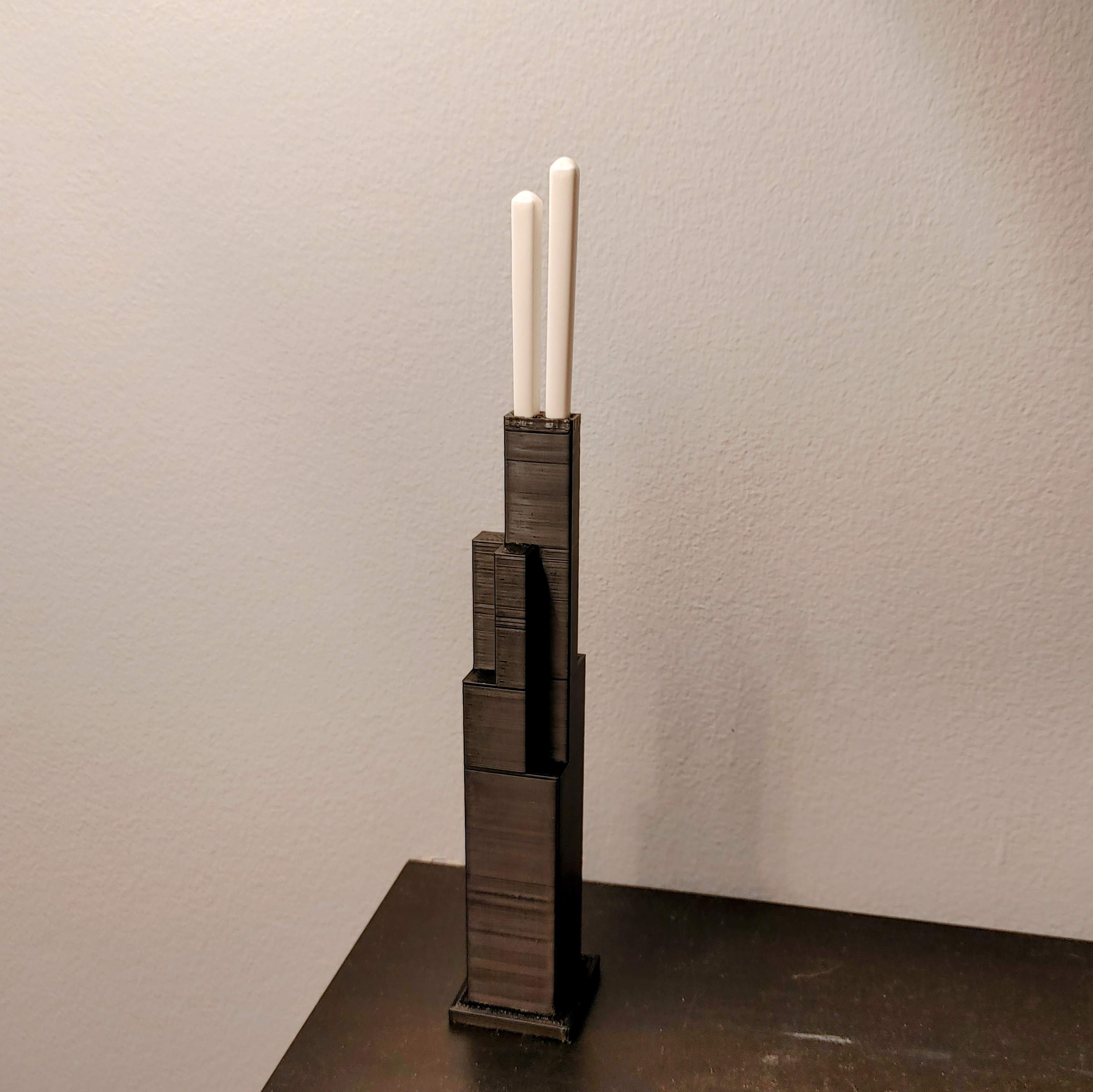 Sears Tower chopstick holder (weighted) by Rollingpotato | Download free STL model | Printables.com