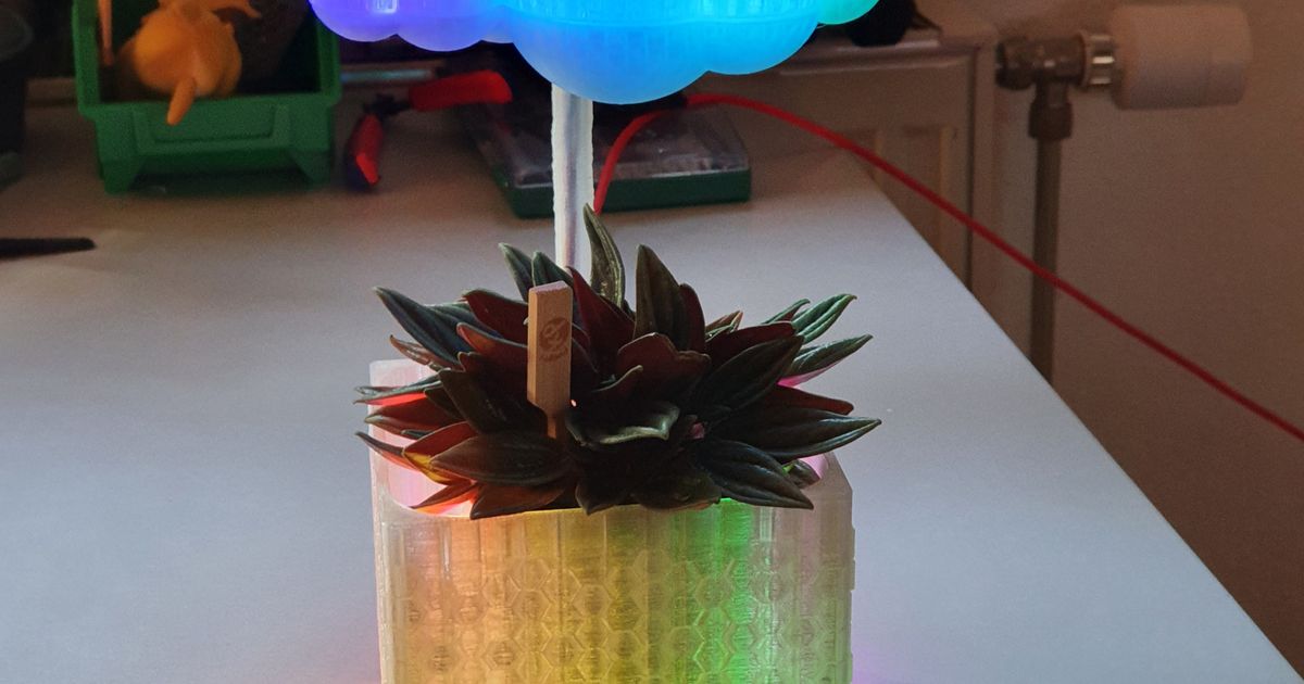 (Reactive Weather) Lamp Flower Pot by ShadowOfKlon | Download free STL ...