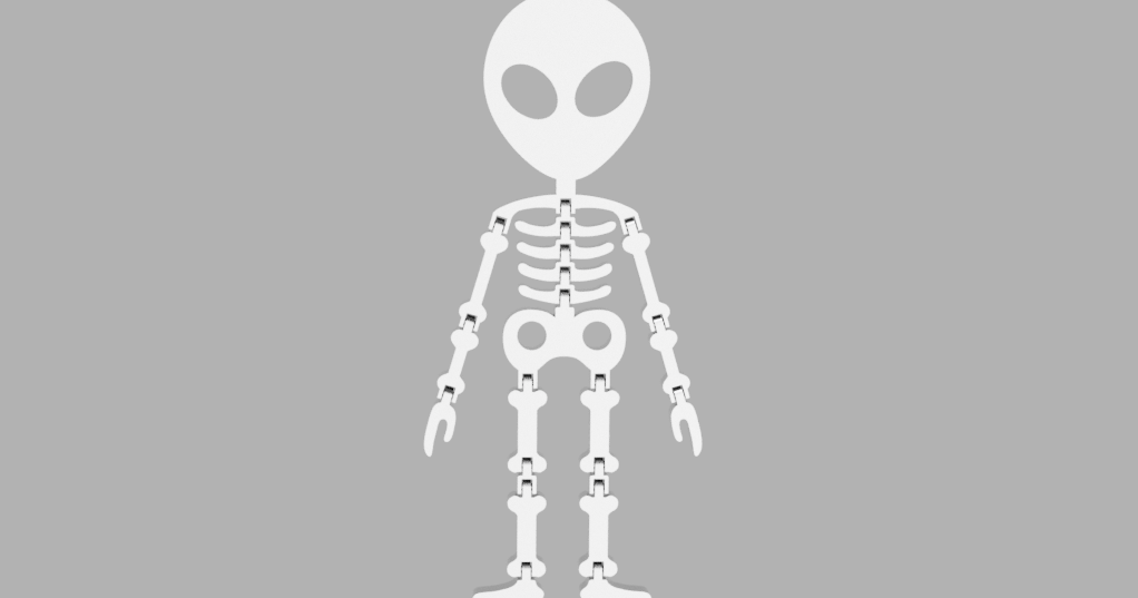 Flexi Alien Skeleton, Articulated Alien Skeleton by automontronic ...