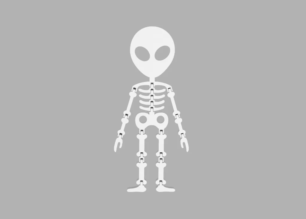 Flexi Alien Skeleton, Articulated Alien Skeleton by automontronic ...