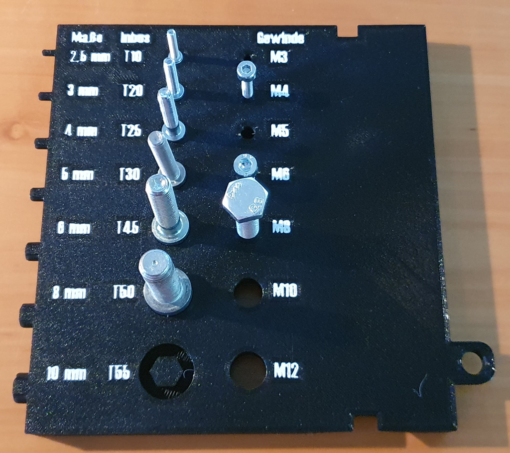 Metric Measuring Tool for Screws, Nuts, Bolt Heads, Wrenches (incl. Hex ...