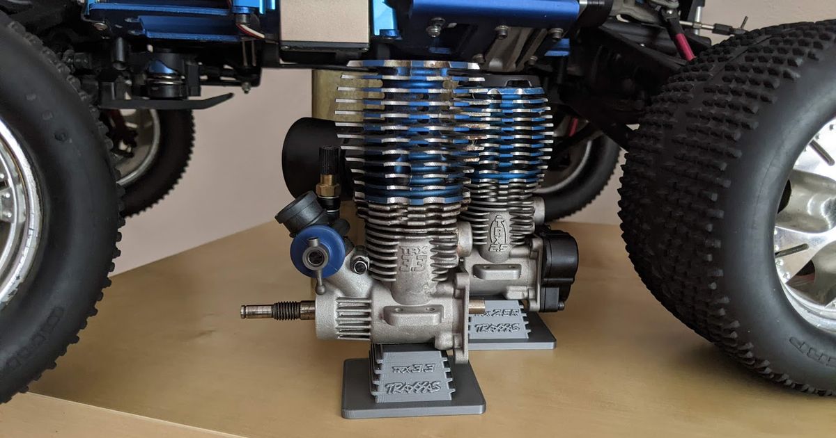 Display stand for RC nitro engine Traxxas TRX 3.3 by ByPS128 | Download ...