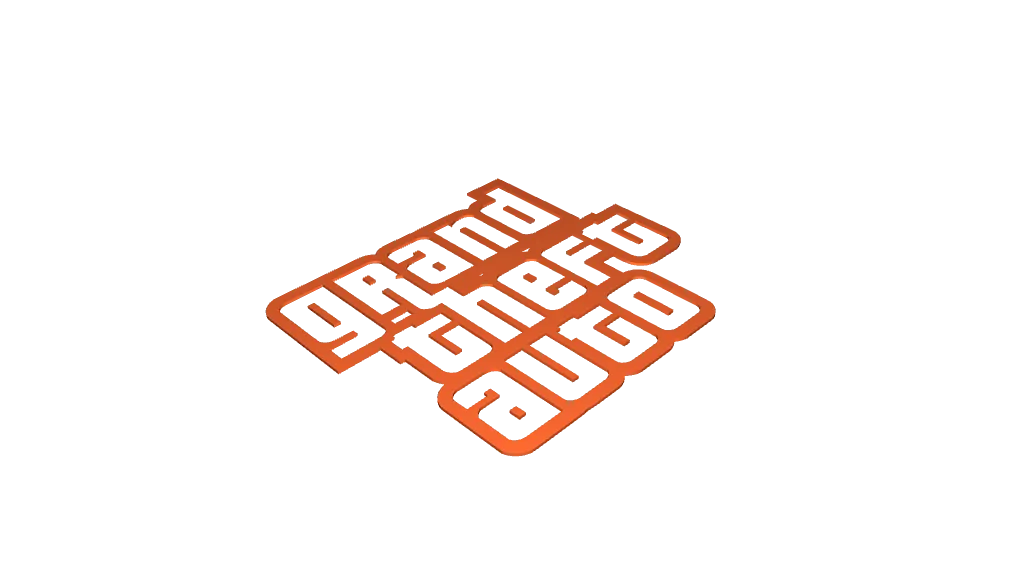 Grand Theft Auto (GTA) Logo by ToxicMaxi | Download free STL model ...