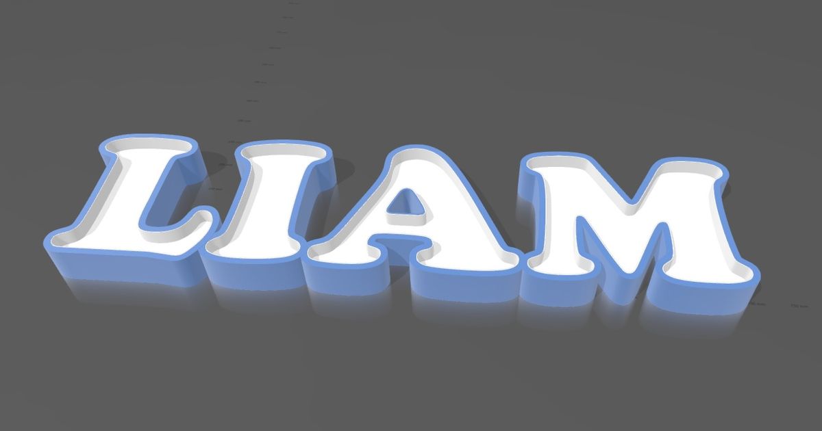 LED Name ''LIAM'' by MS3DPrint | Download free STL model | Printables.com