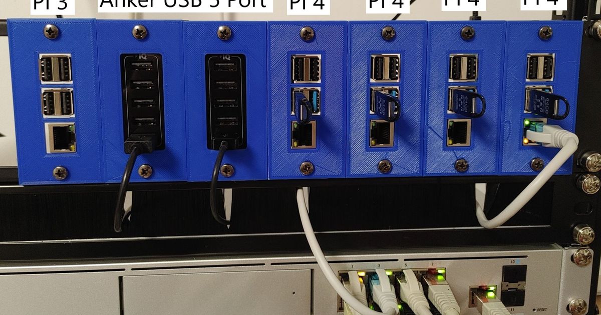 Raspberry Pi 3 DAP 19 inch mount by schinivision | Download free STL ...