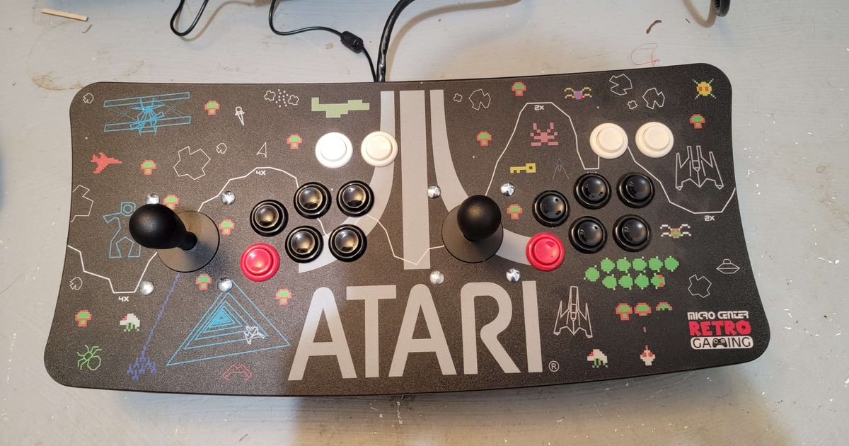 Atari Arcade Joystick Port Plate by RocketSquid | Download free STL ...