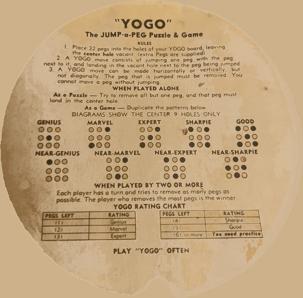 YoGo Vintage Peg Jumping Game by KSipple | Download free STL model ...