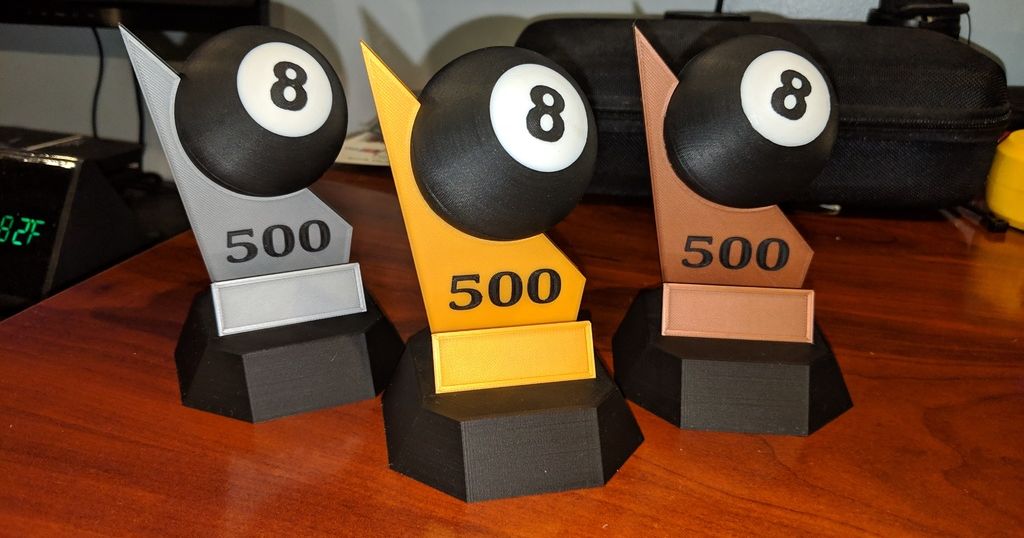 8-Ball (Billiards) Trophy von Jaxel | Kostenloses STL-Modell ...