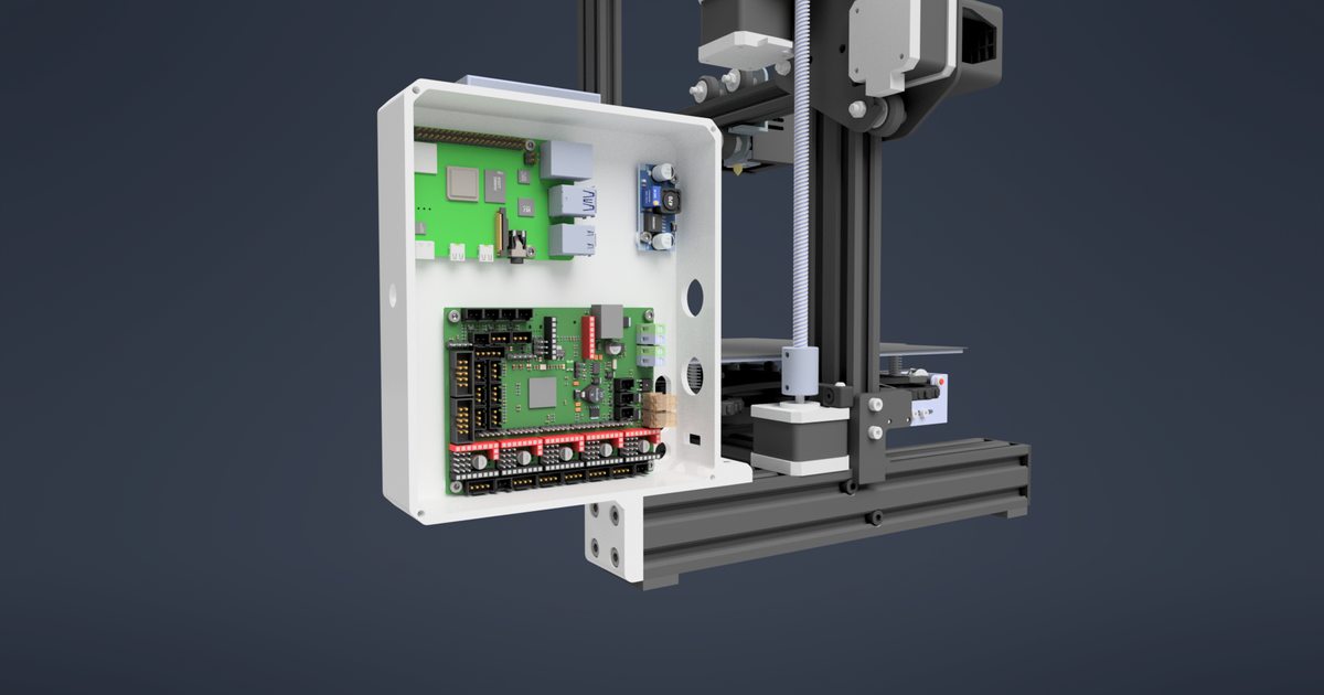 Ender 3 Side Mounted Electronics Box by SourceTraxx | Download free STL ...