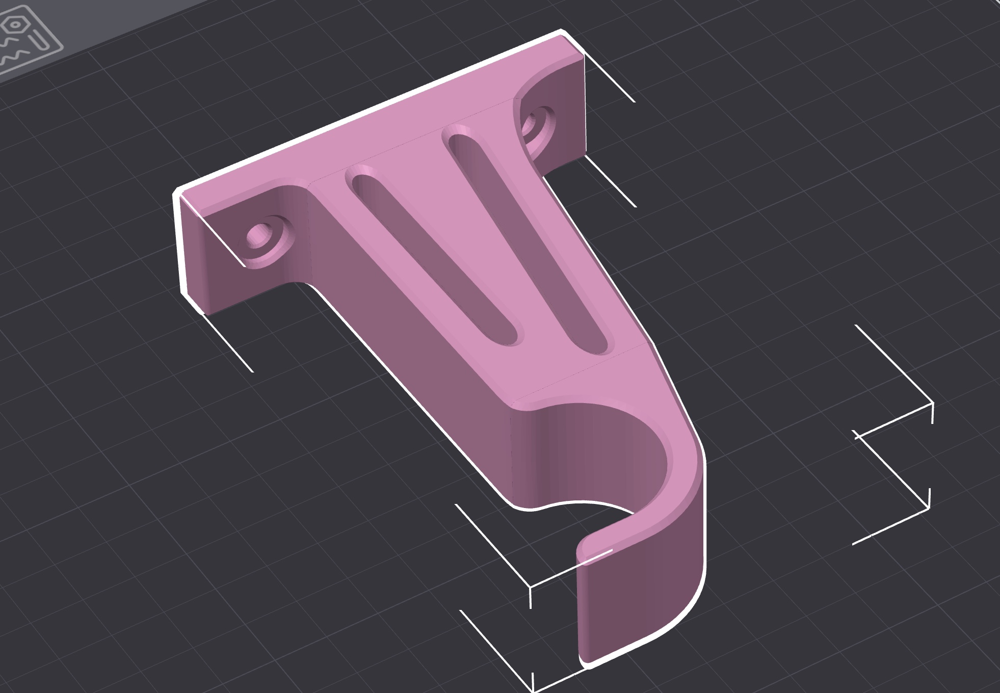 30mm curtain rod hook 6 inches from wall by Mayree | Download free STL ...