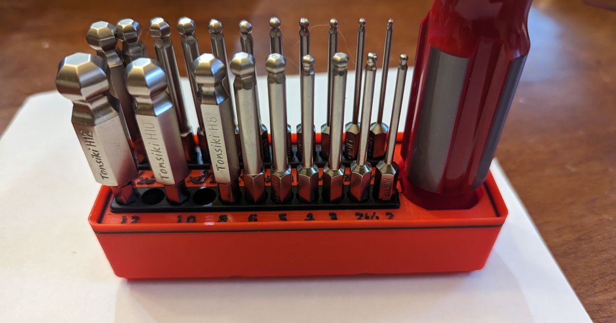 Tonsiki Hex Driver Gridfinity Module by wam3d | Download free STL model | Printables.com