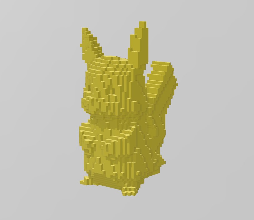 Blocky Pikachu by Utku | Download free STL model | Printables.com