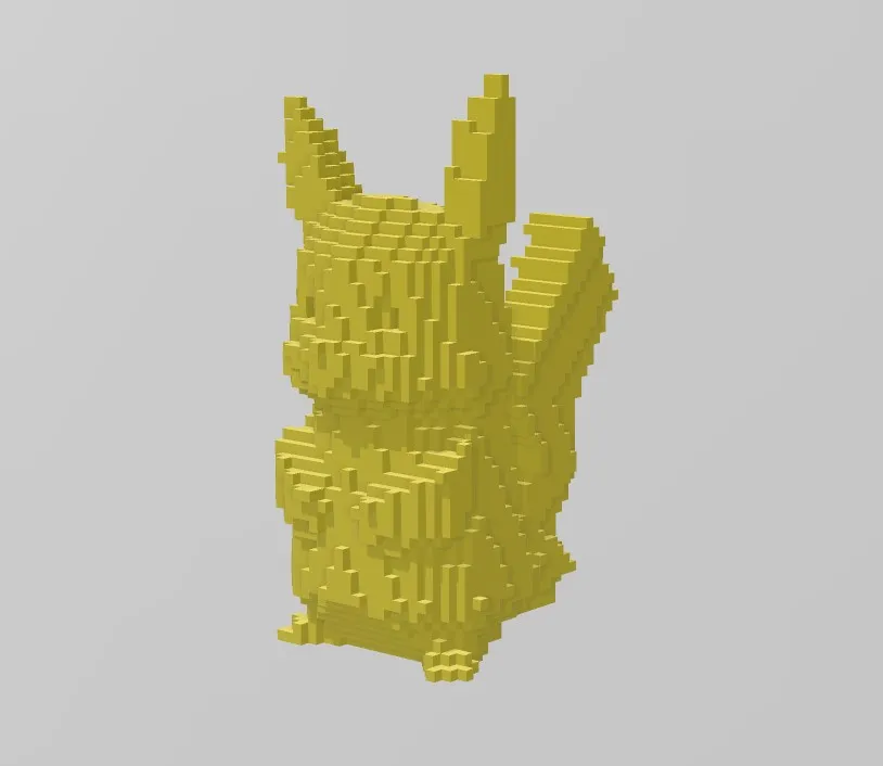 Blocky Pikachu by Utku | Download free STL model | Printables.com