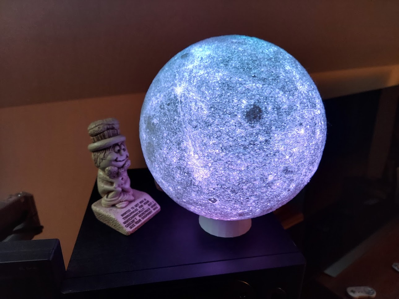 Lithophane Moon Stand for LED Strip (No Glue or Tools) by ValleyGeek ...