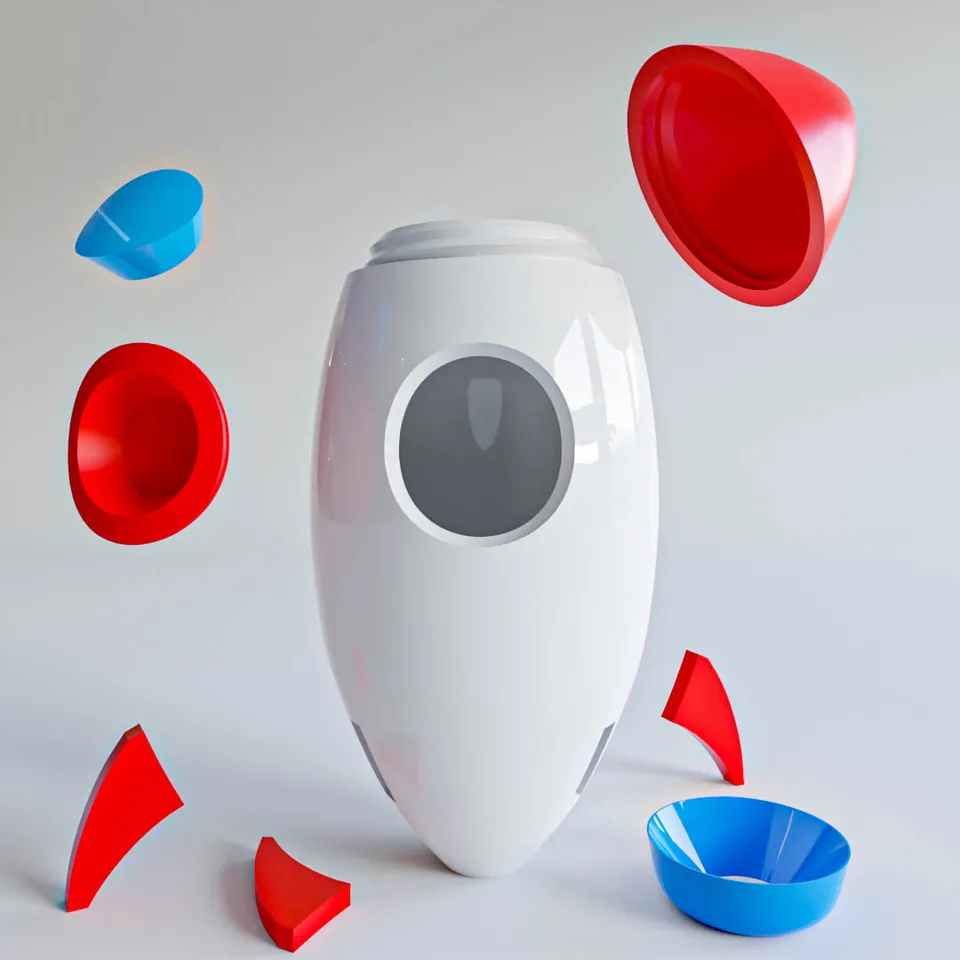 Container space rocket by MATB | Download free STL model | Printables.com