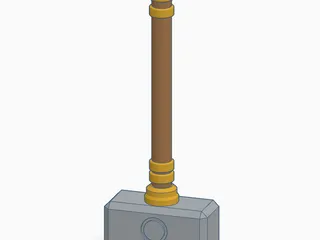Long Shaft War Hammer Weapon by NellyBravo | Download free STL model ...
