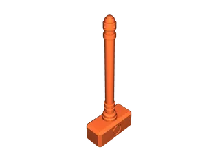 Long Shaft War Hammer Weapon by NellyBravo | Download free STL model ...