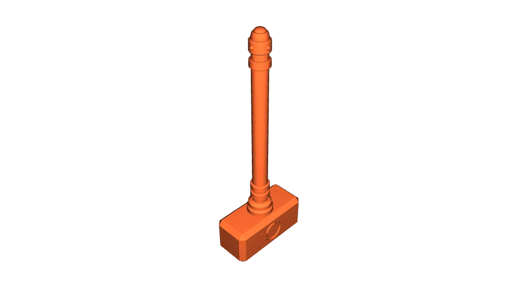 Long Shaft War Hammer Weapon by NellyBravo | Download free STL model ...