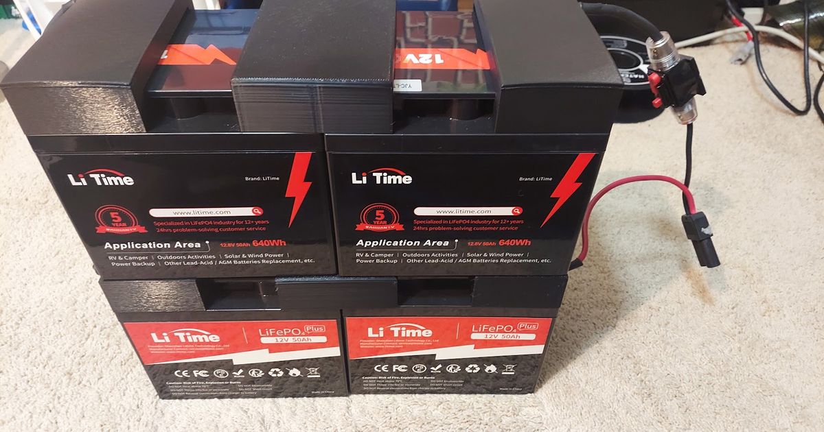 LiTime 50Ah Battery Terminal Cover and Stacking Bracket by ValleyGeek ...