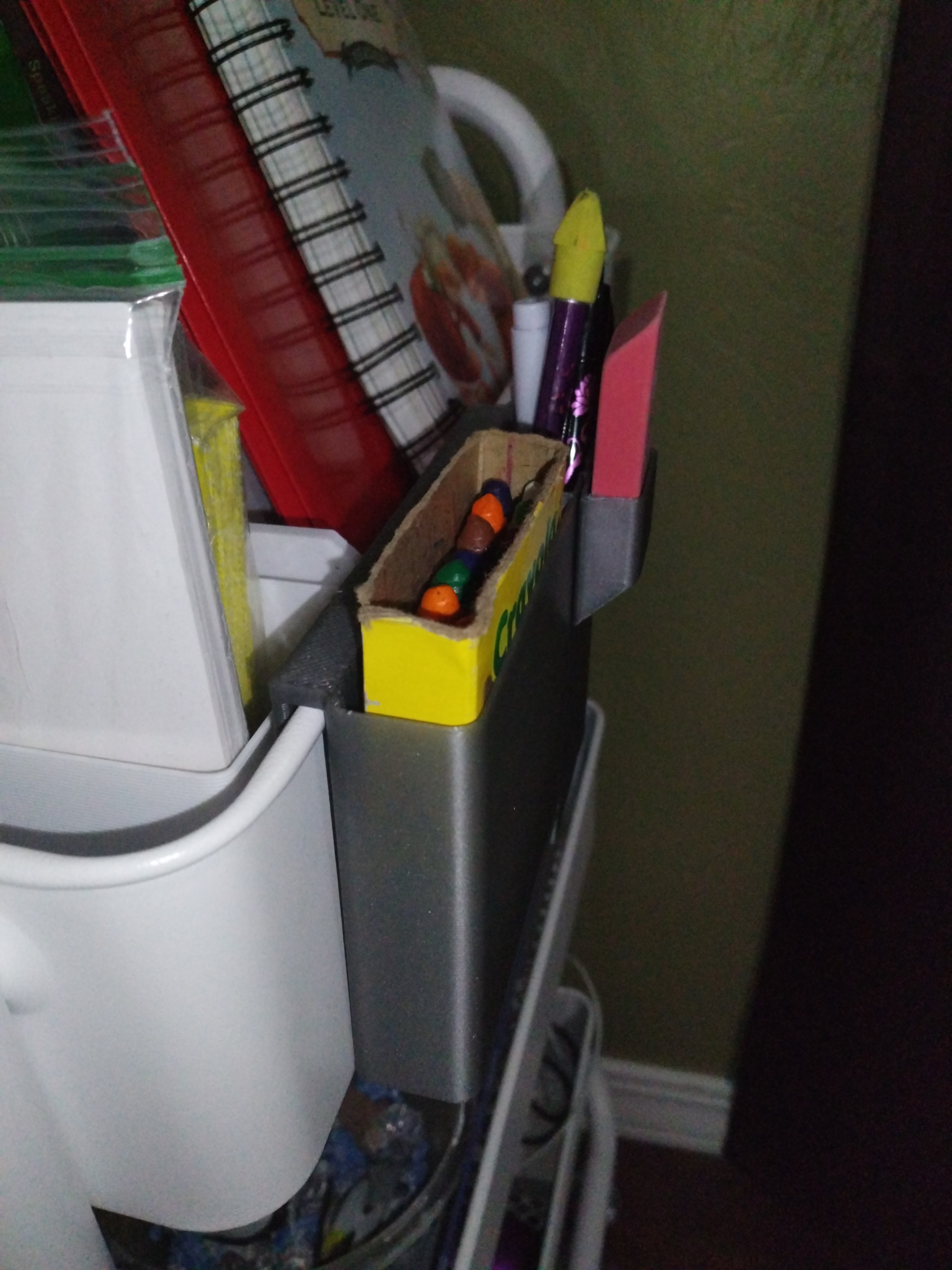 Hooked Bin for Crayons, Pencils, & Eraser by Jérémy Reeder | Download ...