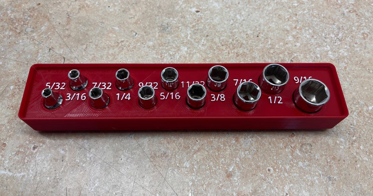 Kobalt Imperial 1/4" Socket Set Holder - Gridfinity by Mitaccio ...