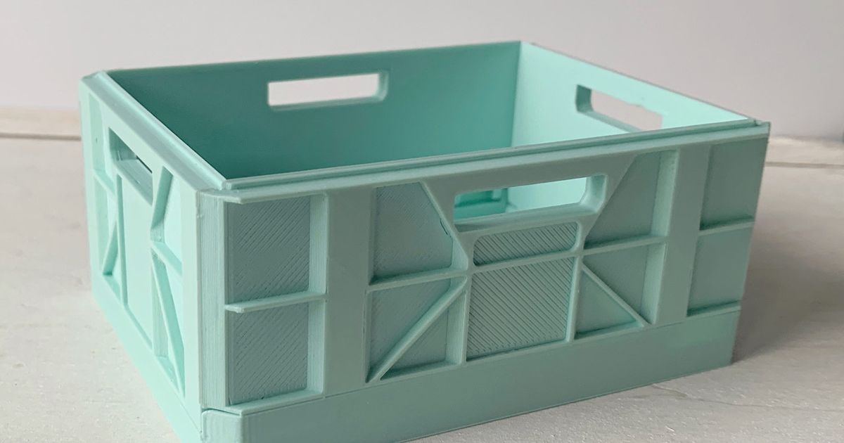 Miniature Collapsible Crate Remix by A W | Download free STL model ...